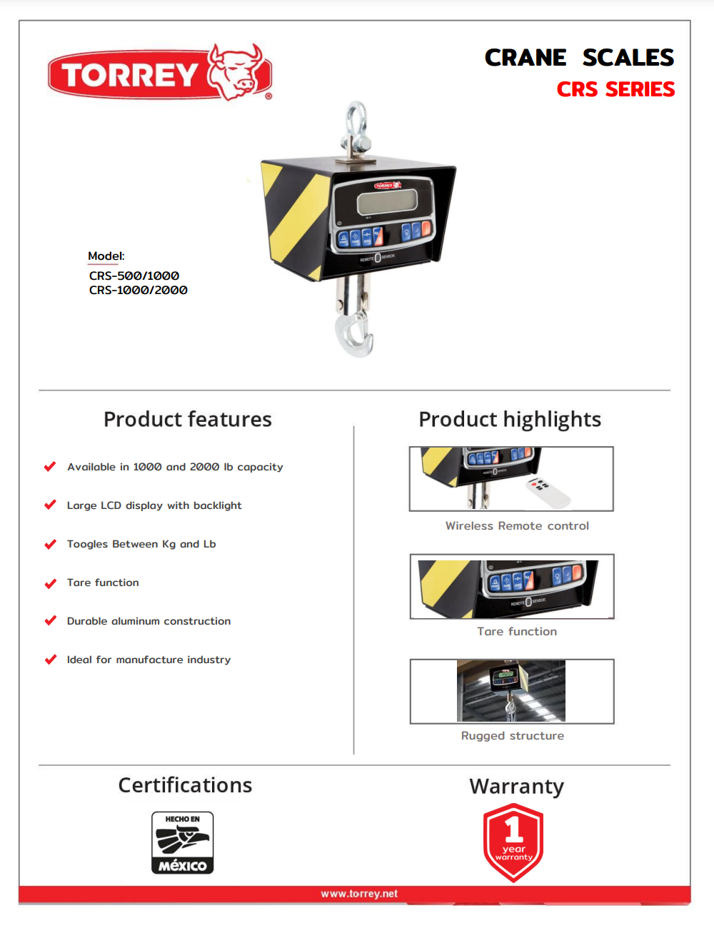 CRS-500/1000 - Torrey
